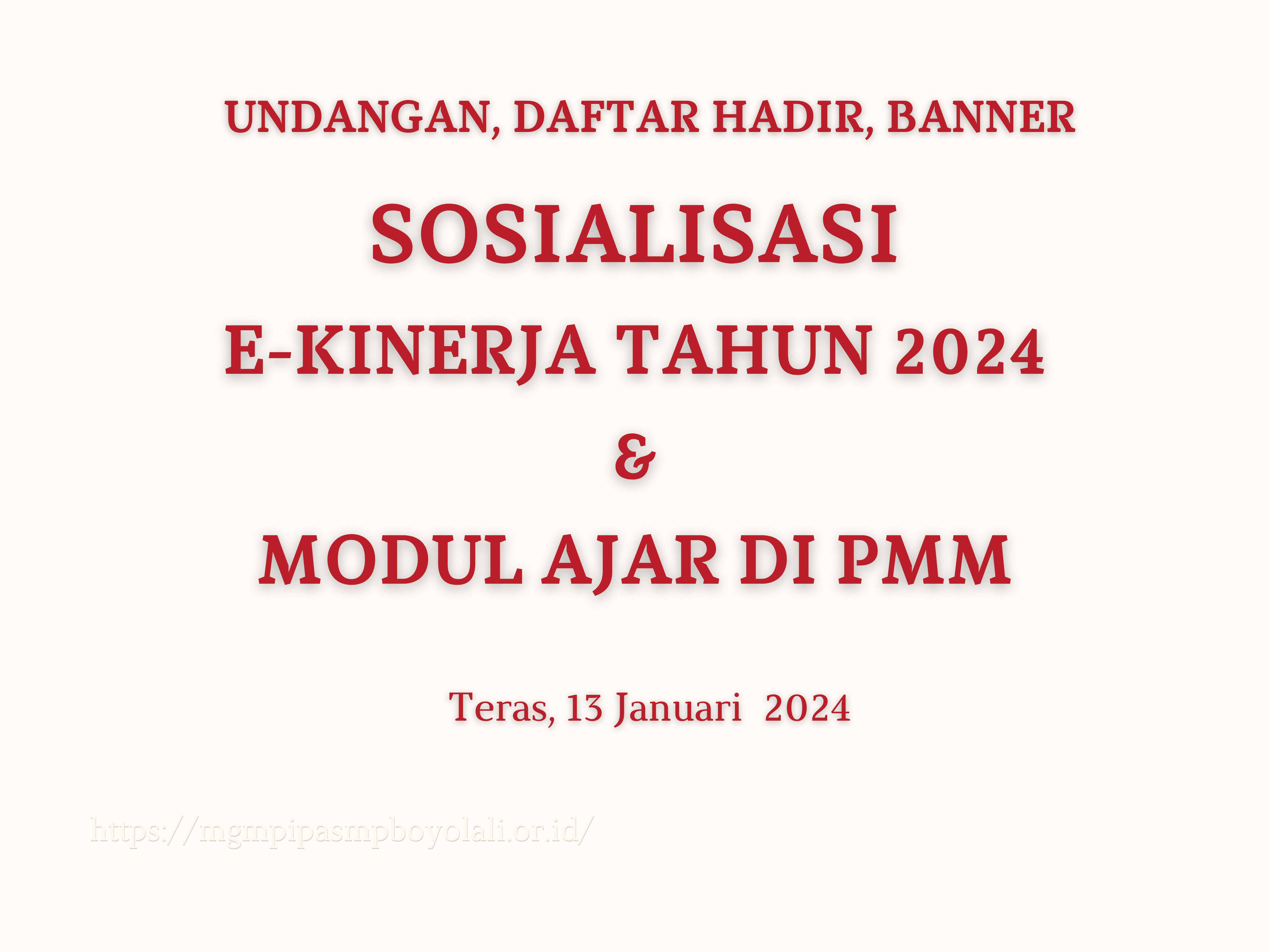 Dokumen Sosialisasi E-Kinerja 2024 dan Unggah Modul Ajar Di PMM - MGMP ...
