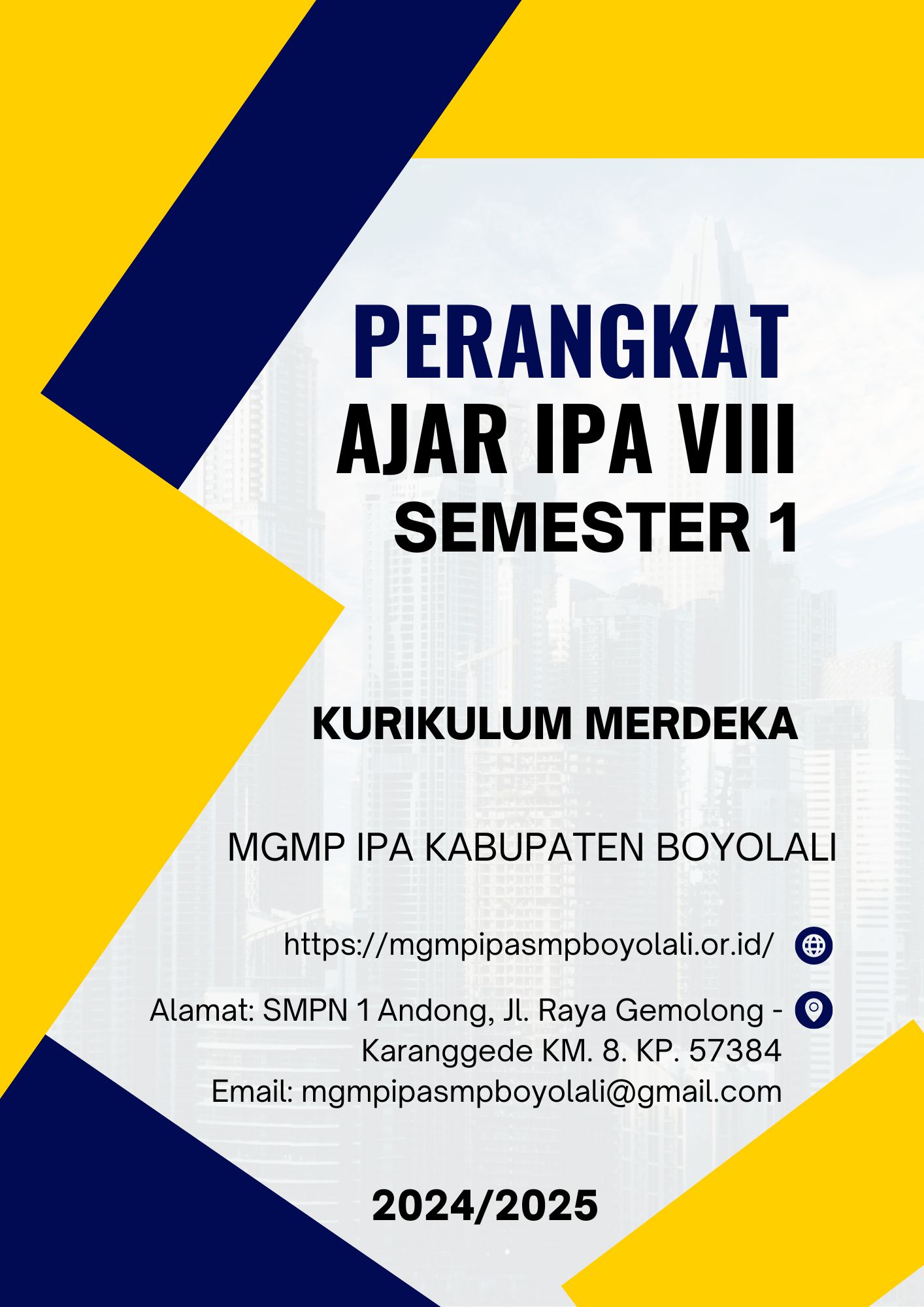 PERANGKAT AJAR IPA KLS VIII/1 KURMER 2024/2025. - MGMP IPA SMP Boyolali